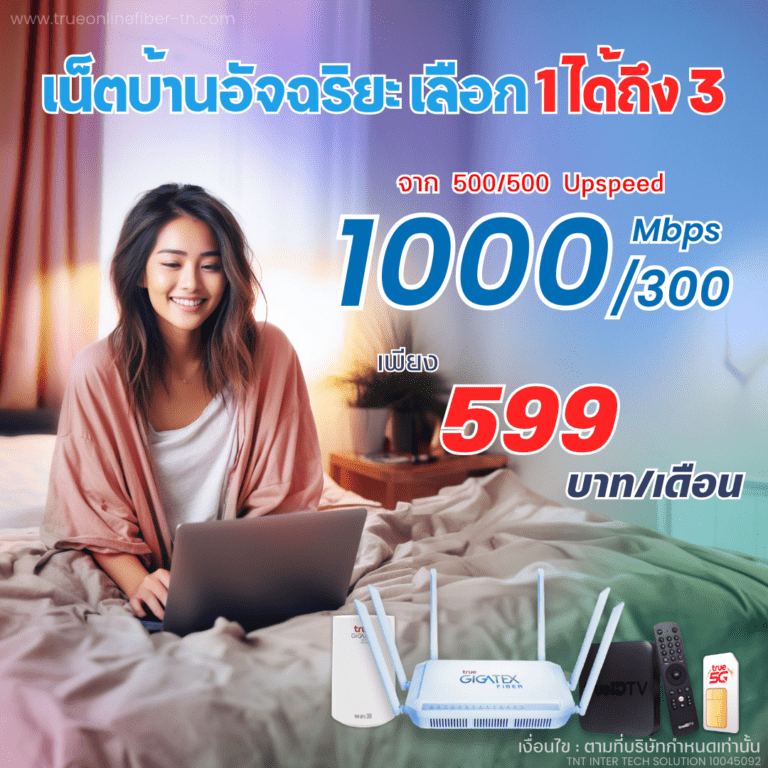 True Online Fiber ติดเน็ตบ้านทรู – บริการติดเน็ตบ้านทรู