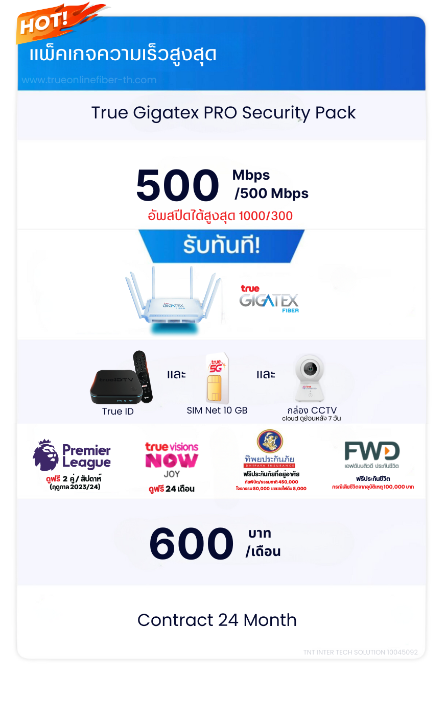 True Online Fiber ติดเน็ตบ้านทรู – บริการติดเน็ตบ้านทรู