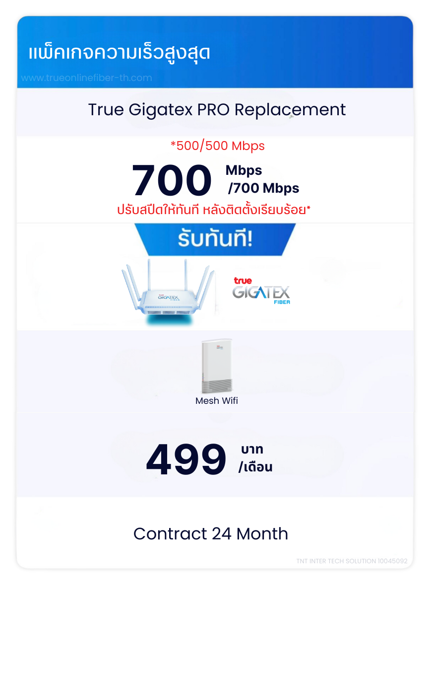 True Online Fiber ติดเน็ตบ้านทรู – บริการติดเน็ตบ้านทรู